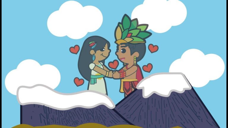 La Fascinante Leyenda del Popocatépetl y el Iztaccíhuatl para Niños ...